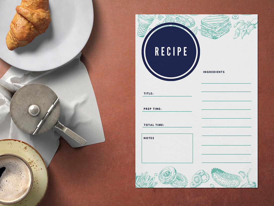 Recipe Cards Maker Online | Recipe Card Generator | Designhill