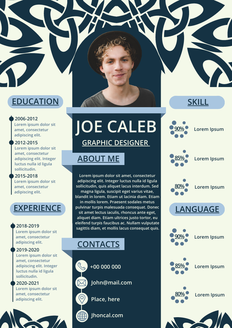 Graphic Designer Professional Resume By Casual Penguin 350205 - Designhill