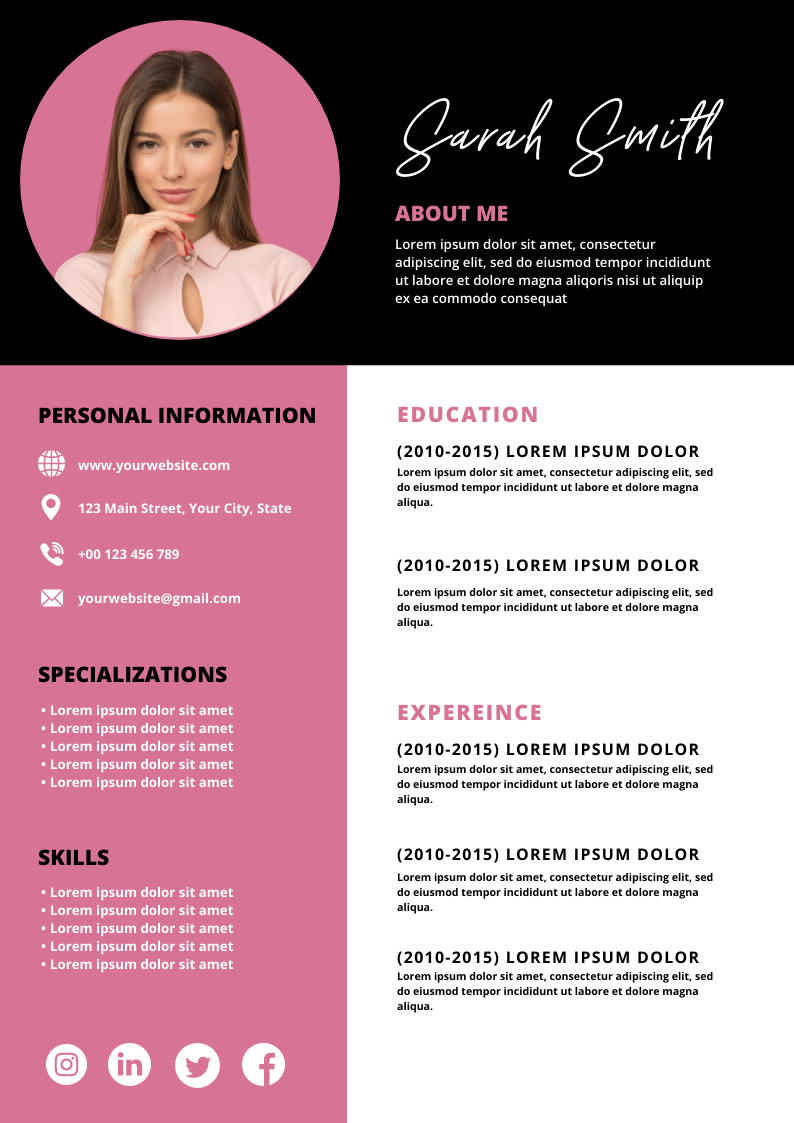 Professional Resume Design Challenge 2021 | Designhill Studio
