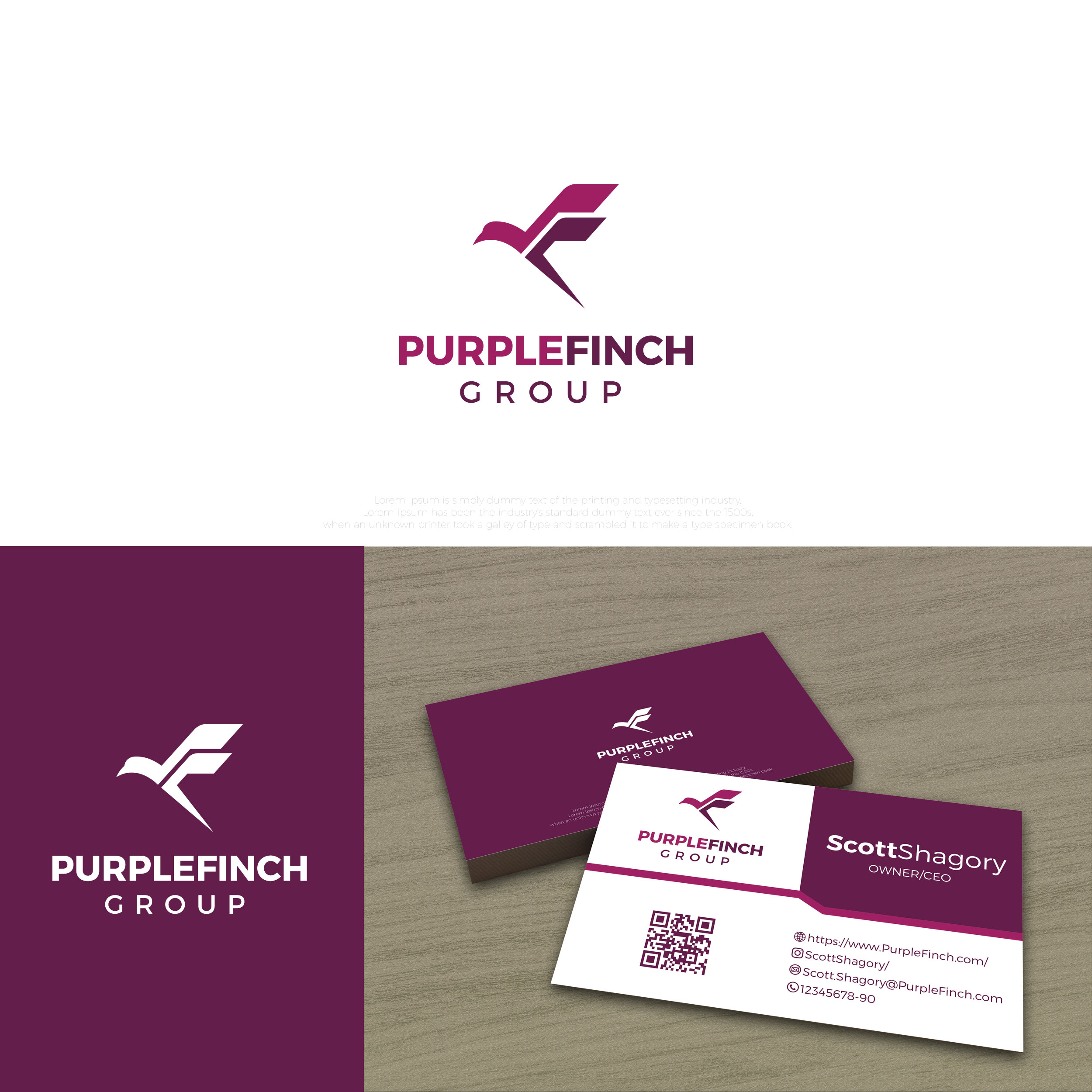 Purple Finch Logo Design By Cgp Designs 409792 - Designhill