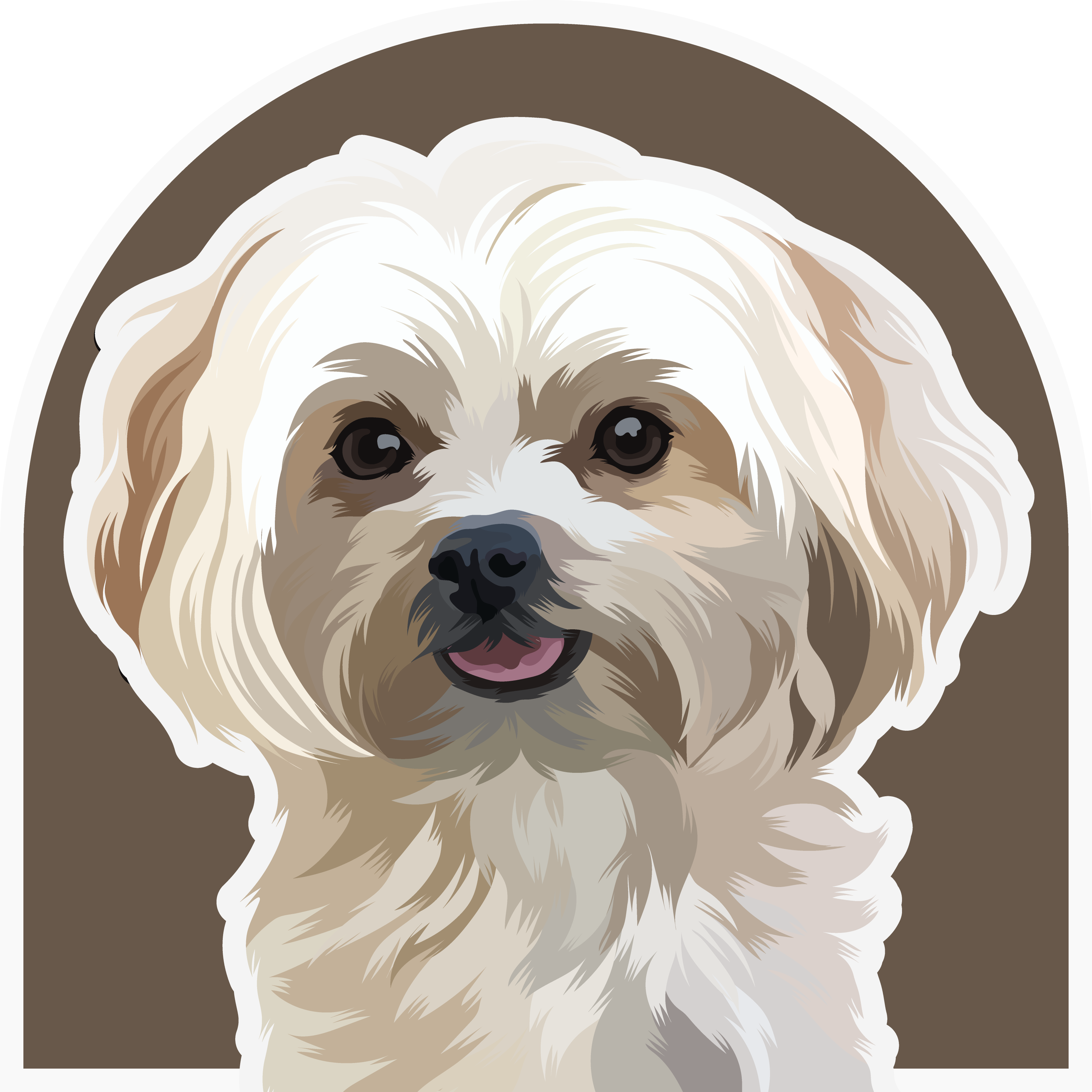 Long Hair Dog Vector By Muhammad Gina Mugi 210524 - Designhill