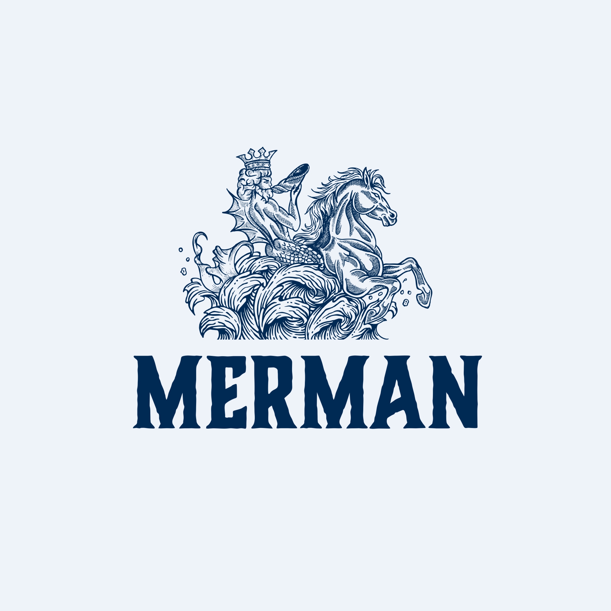 Merman (hand Drawing Logo) Name Can Be Changed By Wisnucahyopurnomo ...