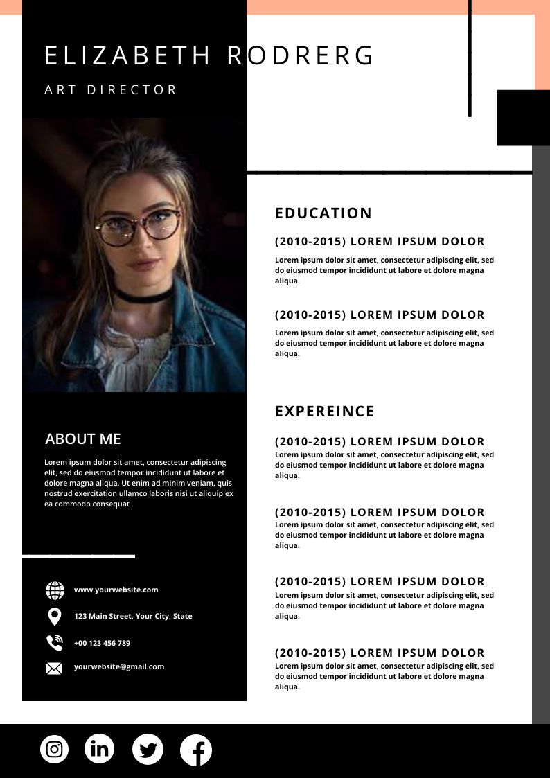 Professional Resume Design Challenge 2021 | Designhill Studio