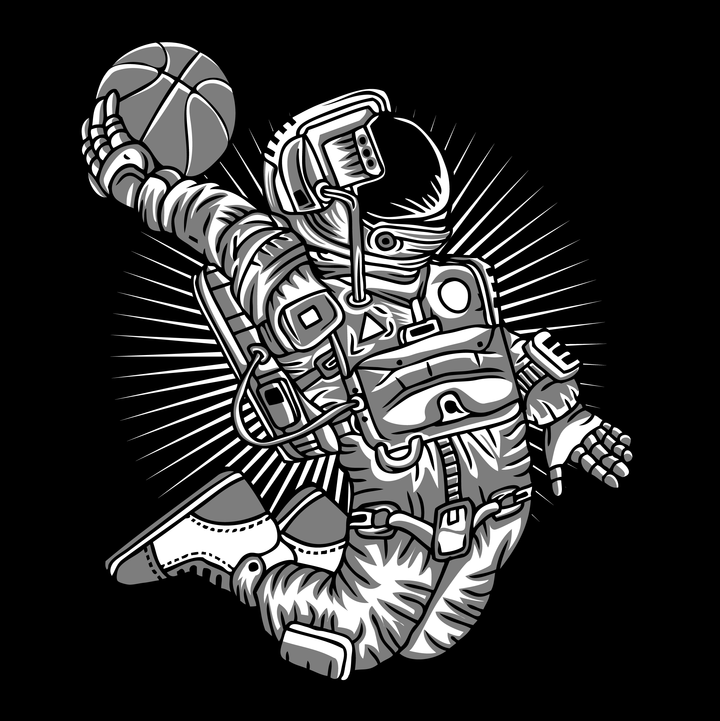 Astronaut Basketball By Welikerock Studio 268669 - Designhill