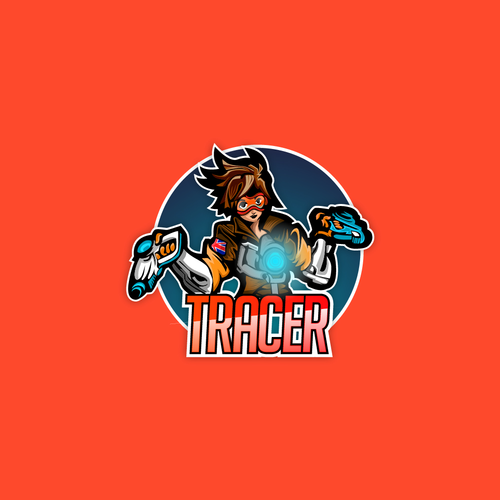 Tracer Illustrated Badge By Nistor Radu Gabriel 16735 - Designhill