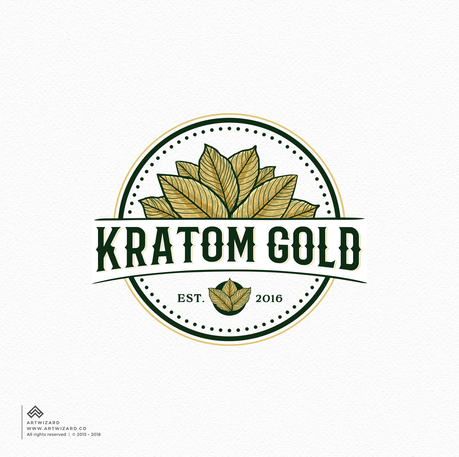 Kratom Gold Logo By Manilenyo 73345 - Designhill
