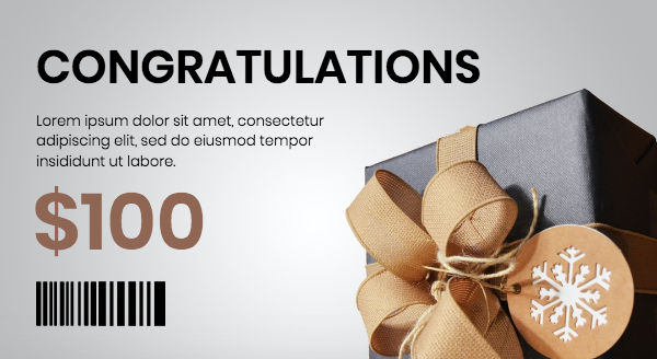 Congratulations Gift Card Design Challenge 2021 | Designhill