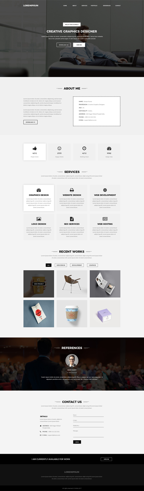 Personal Resume Template Design By Pawansinghania001 51391 - Designhill