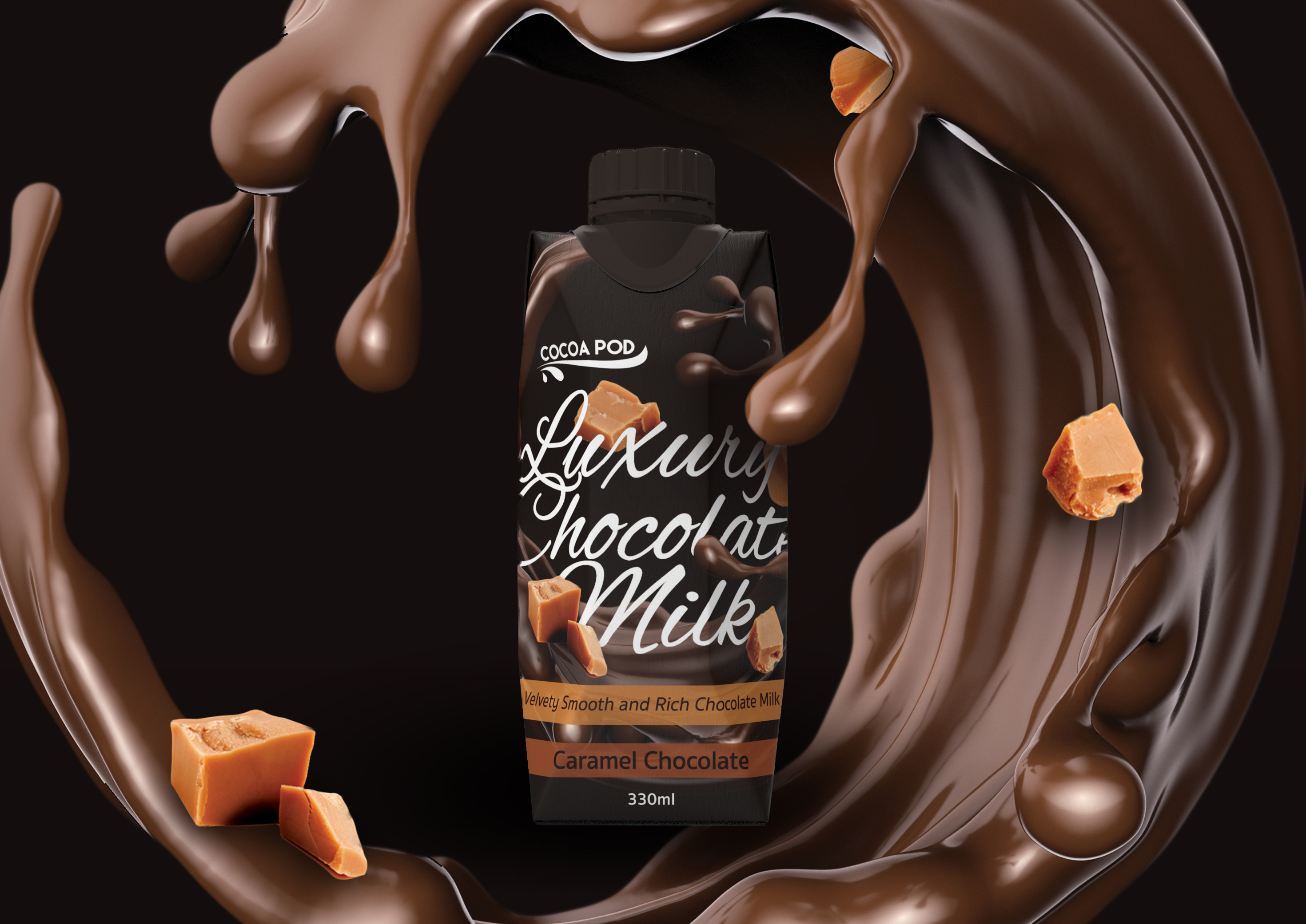 Luxury Chocolate Milk - Packaging Design - Packaging Design Inspiration ...