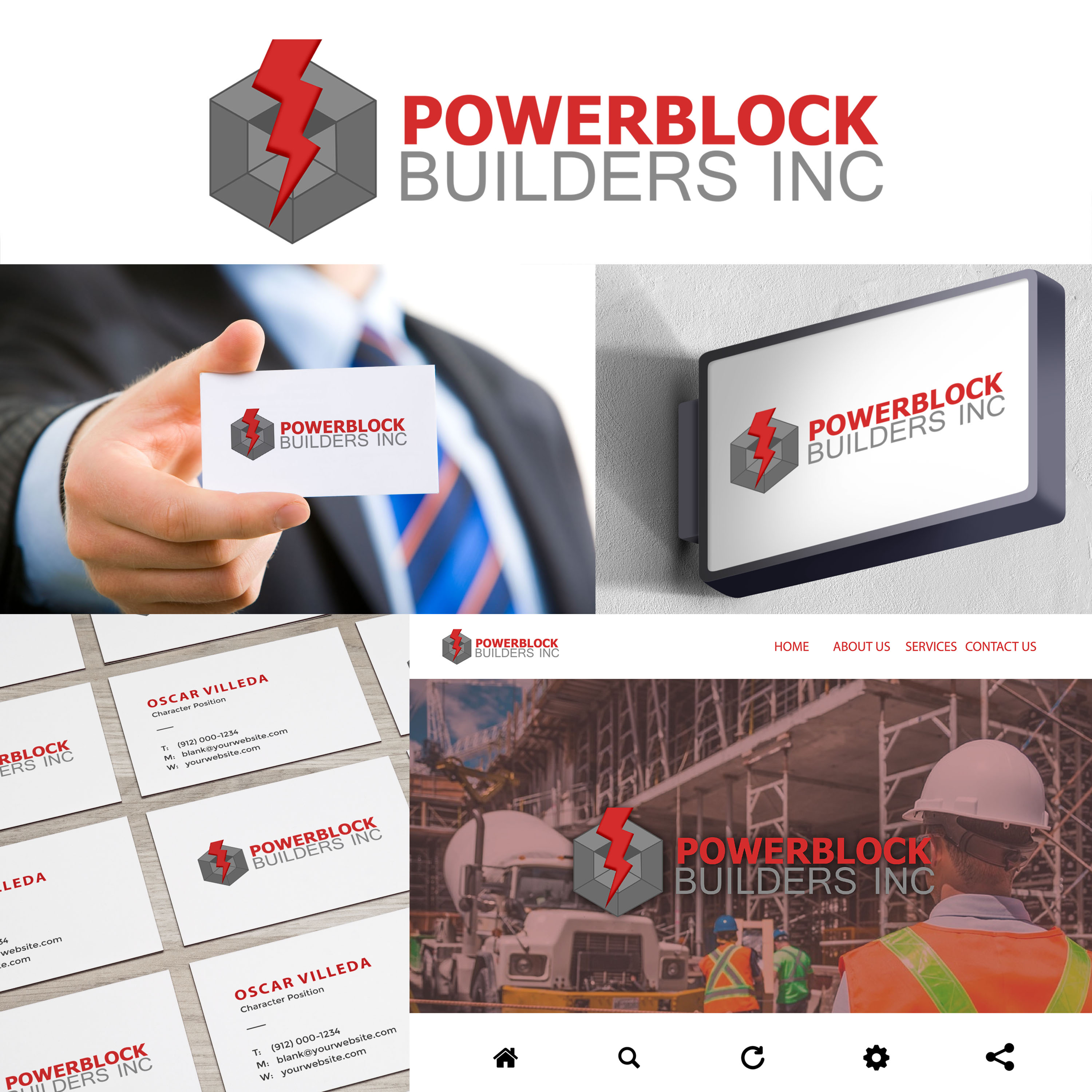 POWERBLOCK BUILDERS INC By Ac Artworks 41103 - Designhill