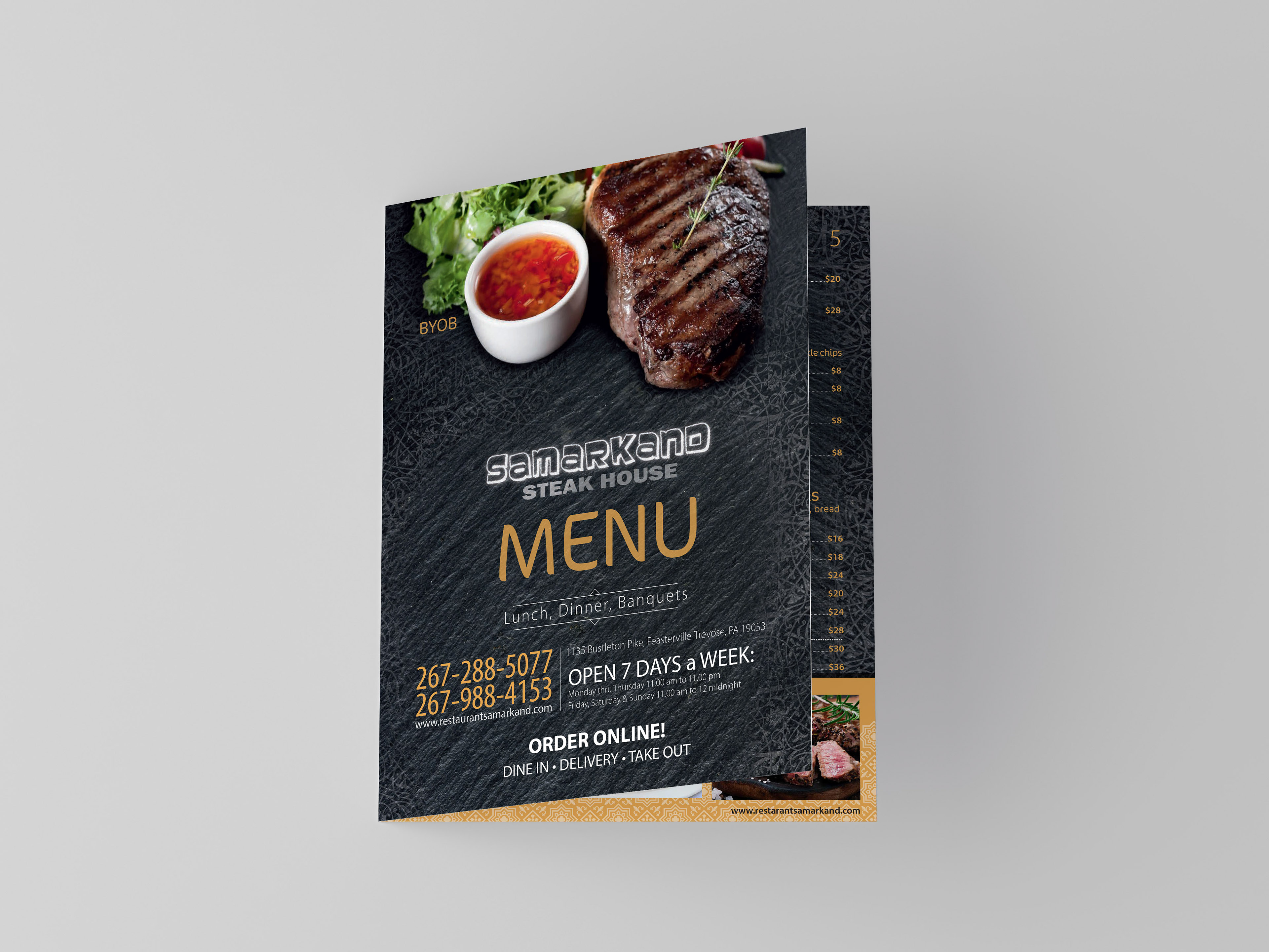 Menu Samarkand - Menu Design BY A.stefik 50750 - Designhill