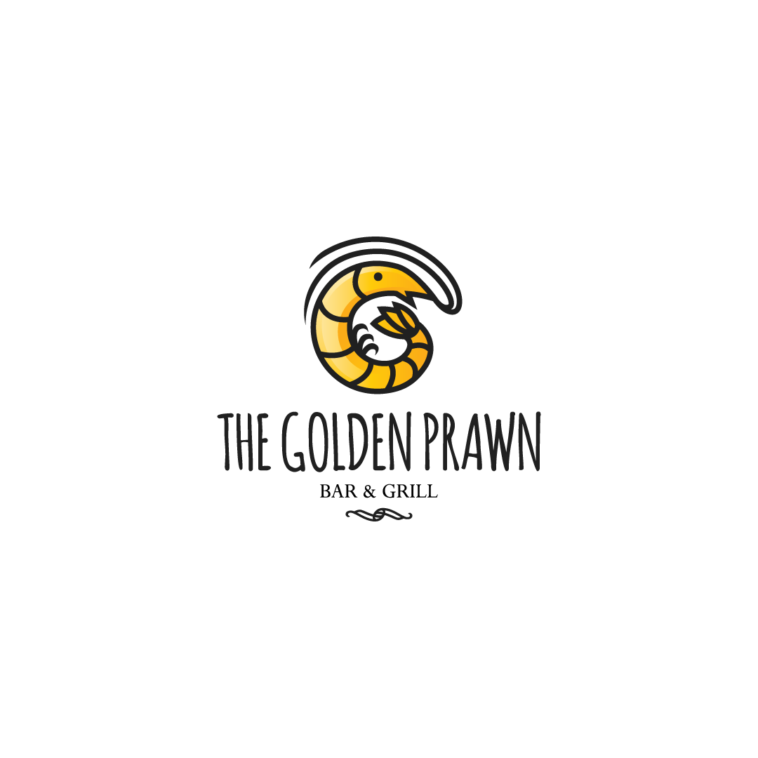 The Golden Prawn Logo Designs By Donarkzstudios 25042 - Designhill