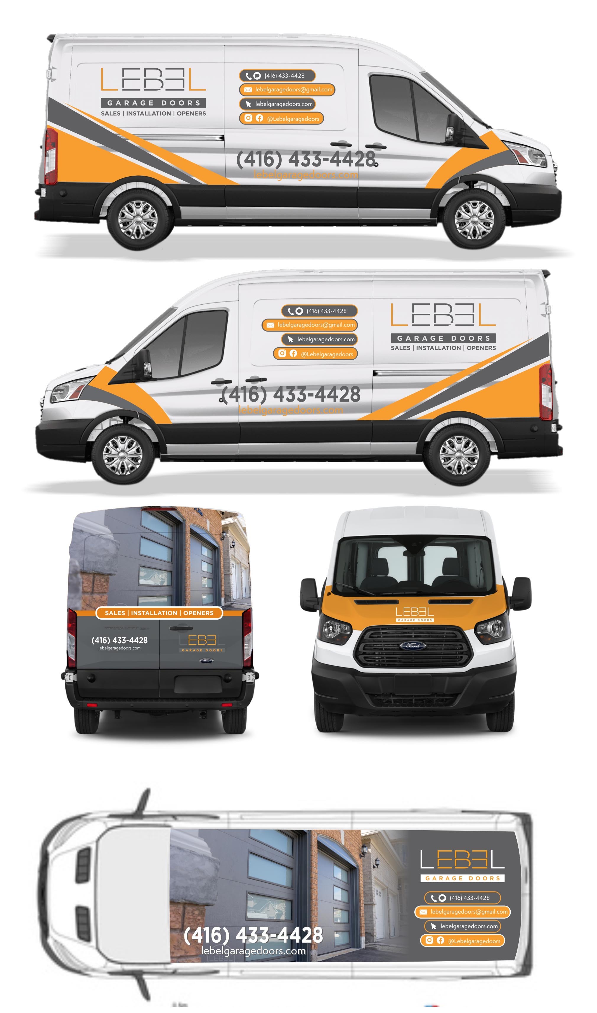 Lebel Garage Door Car Wrap Design By Doniel 320462 - Designhill