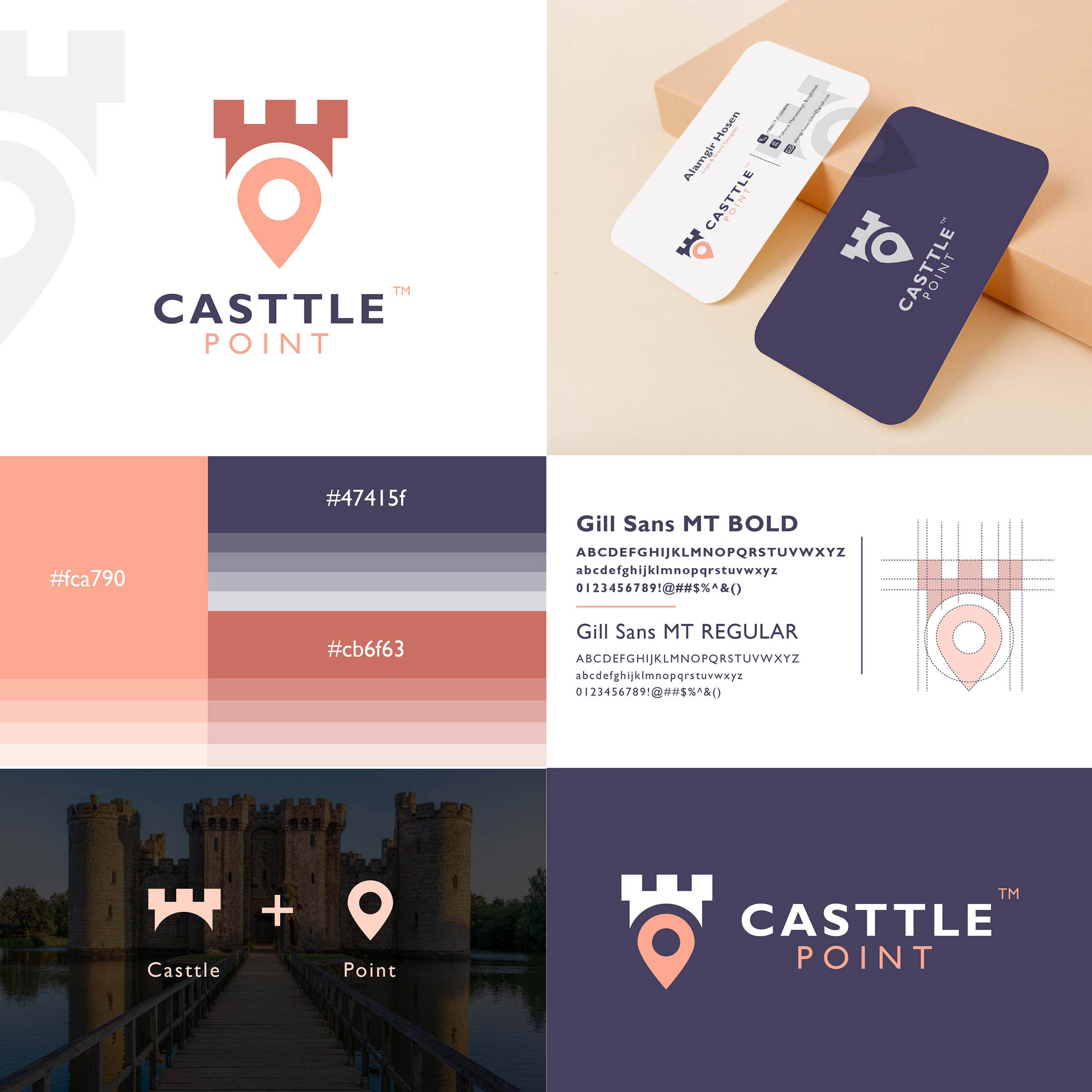 Casttle Point Logo Branding By Alamigr H 379438 - Designhill