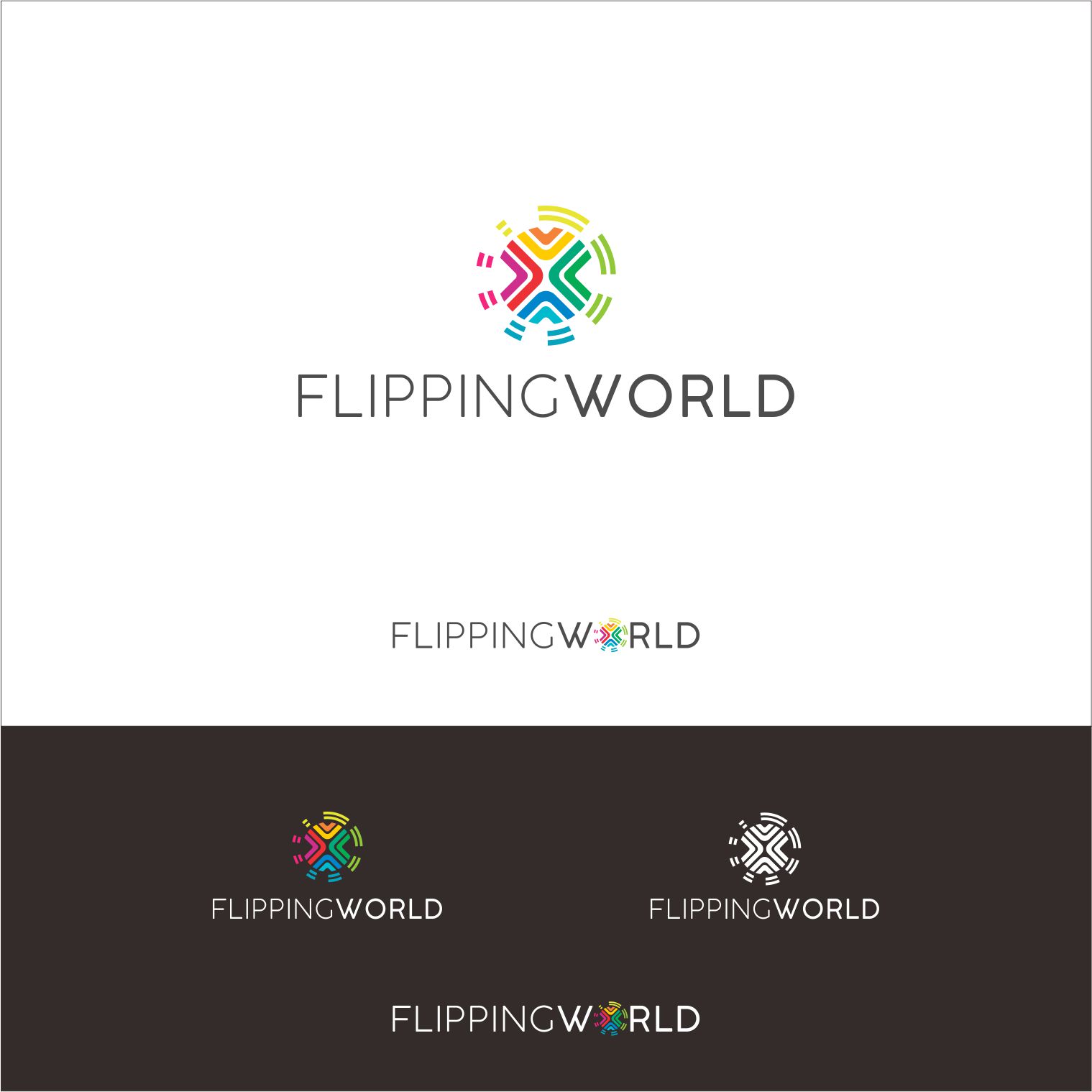 Flipping World - Logo Design BY DgSys 35043 - Designhill