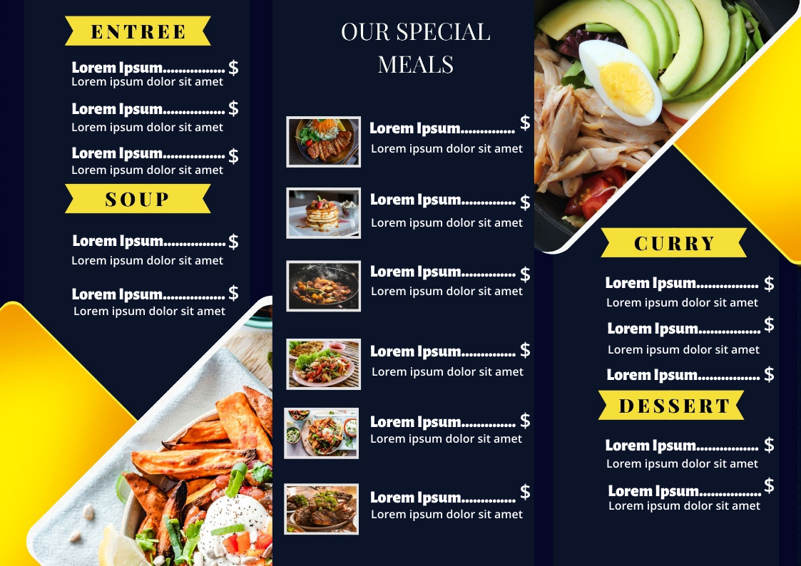 A La Carte Menu By Sreyashi Adhikary 335595 - Designhill