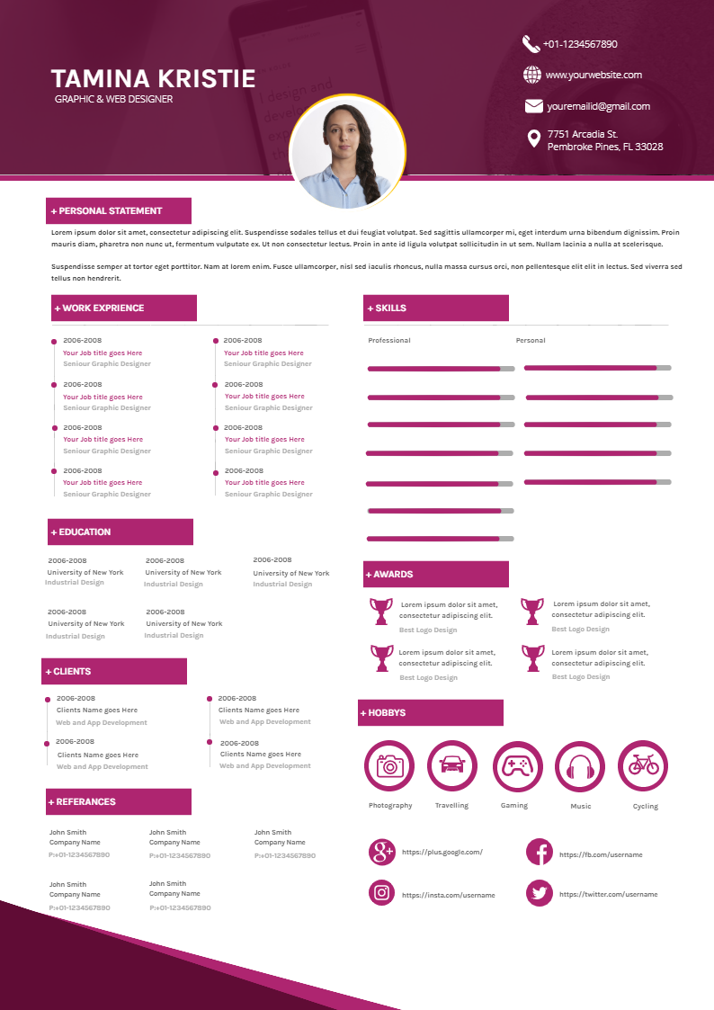Infographic Resume Design Challenge 2021 || Designhill Studio