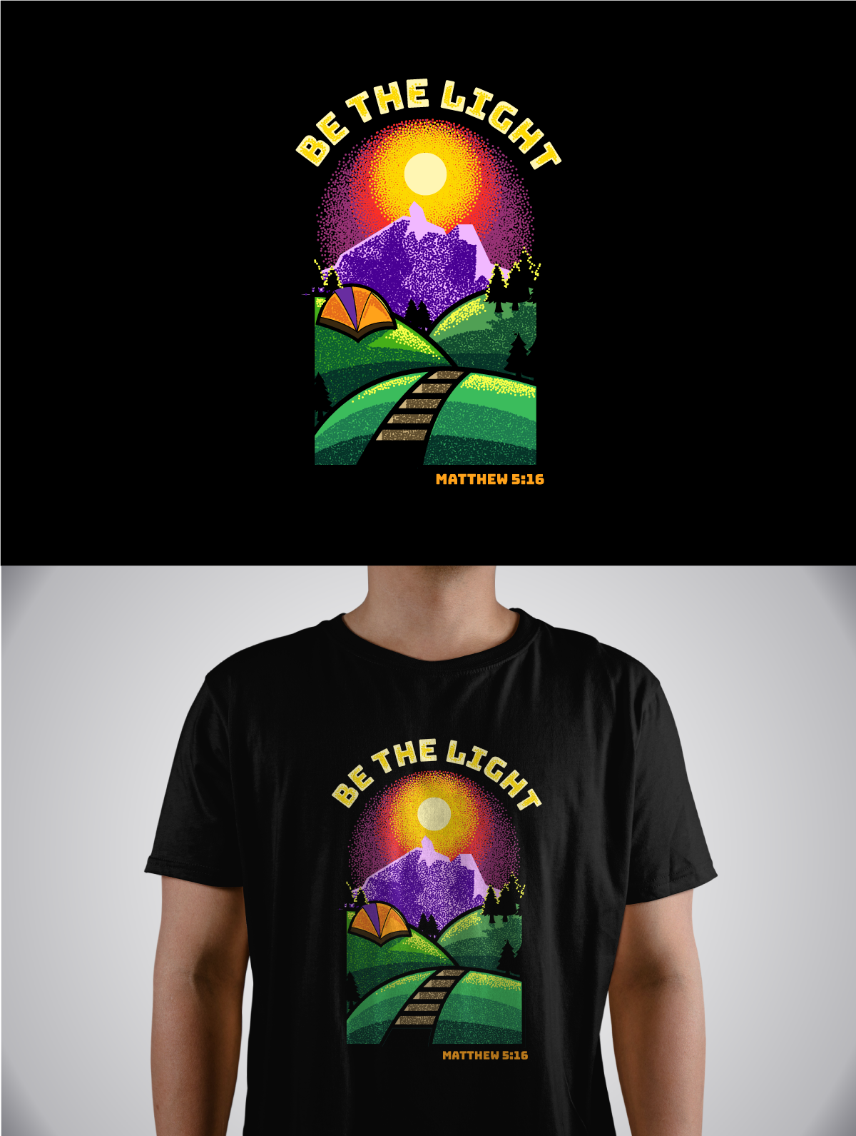 Be The Light - T-Shirt Design BY Exoddinary 335014 - Designhill