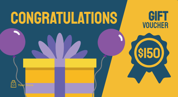 Congratulations Gift Card Design Challenge 2021 | Designhill