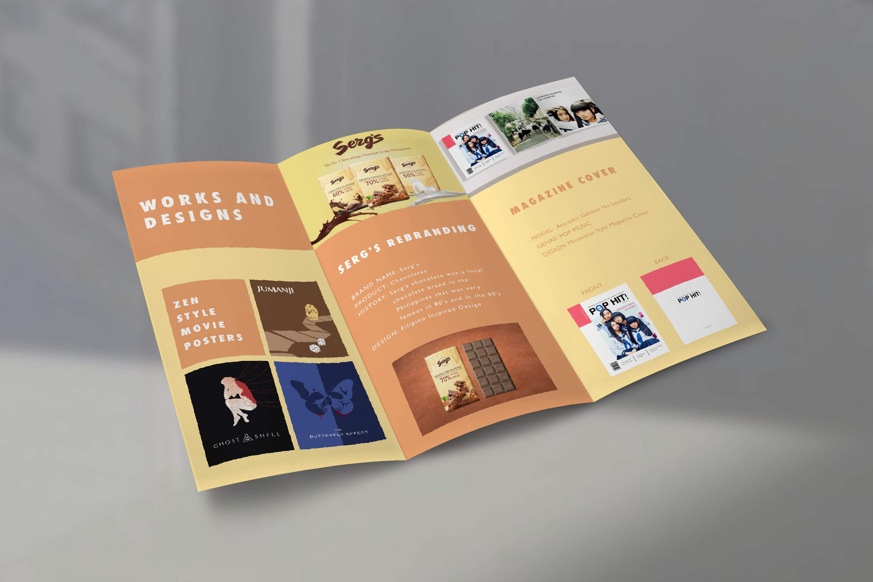 Trifold Portfolio Design Mock-up (Inside) By Migz 321232 - Designhill