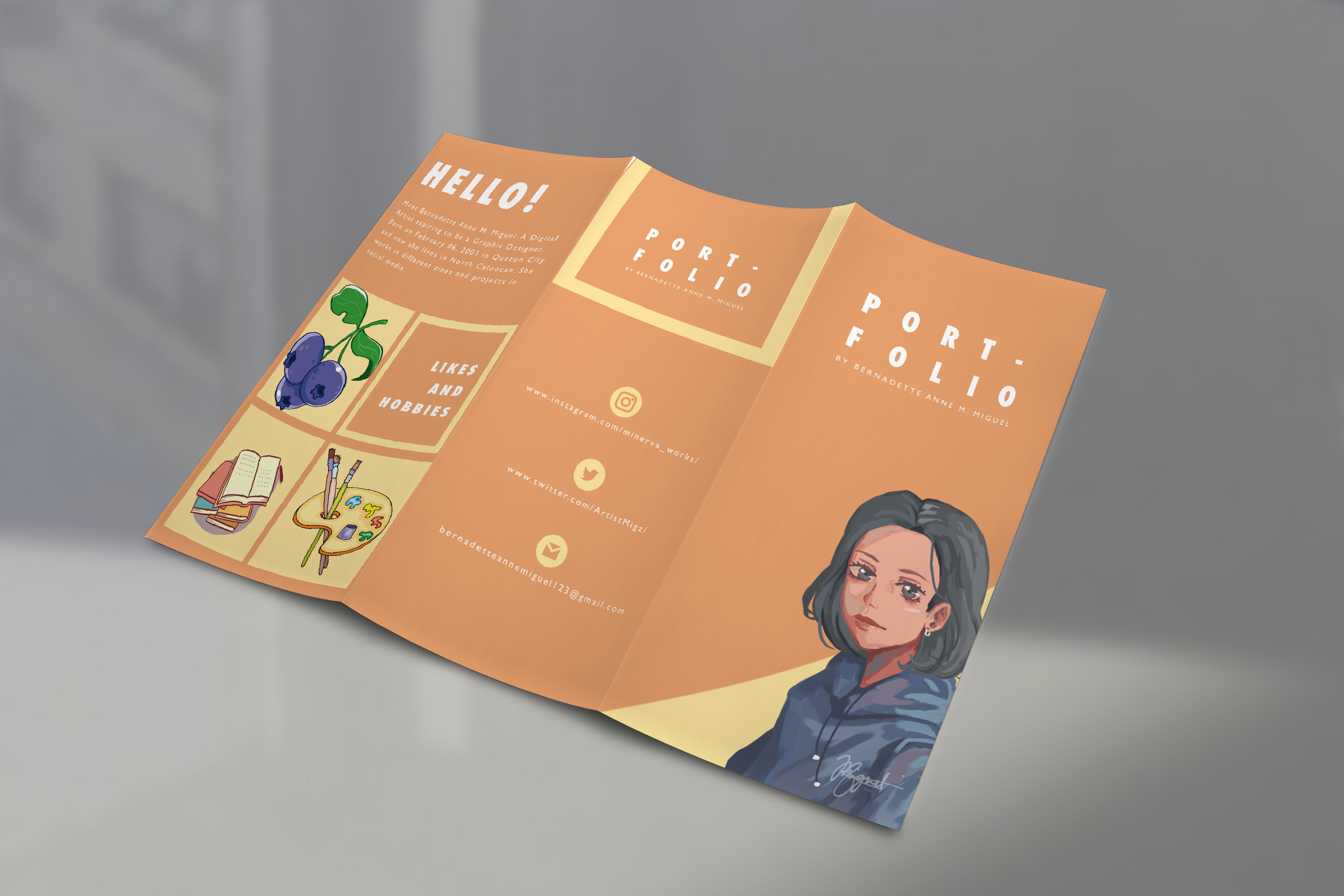 Trifold Portfolio Design Mock-up (Outside) By Migz 321231 - Designhill