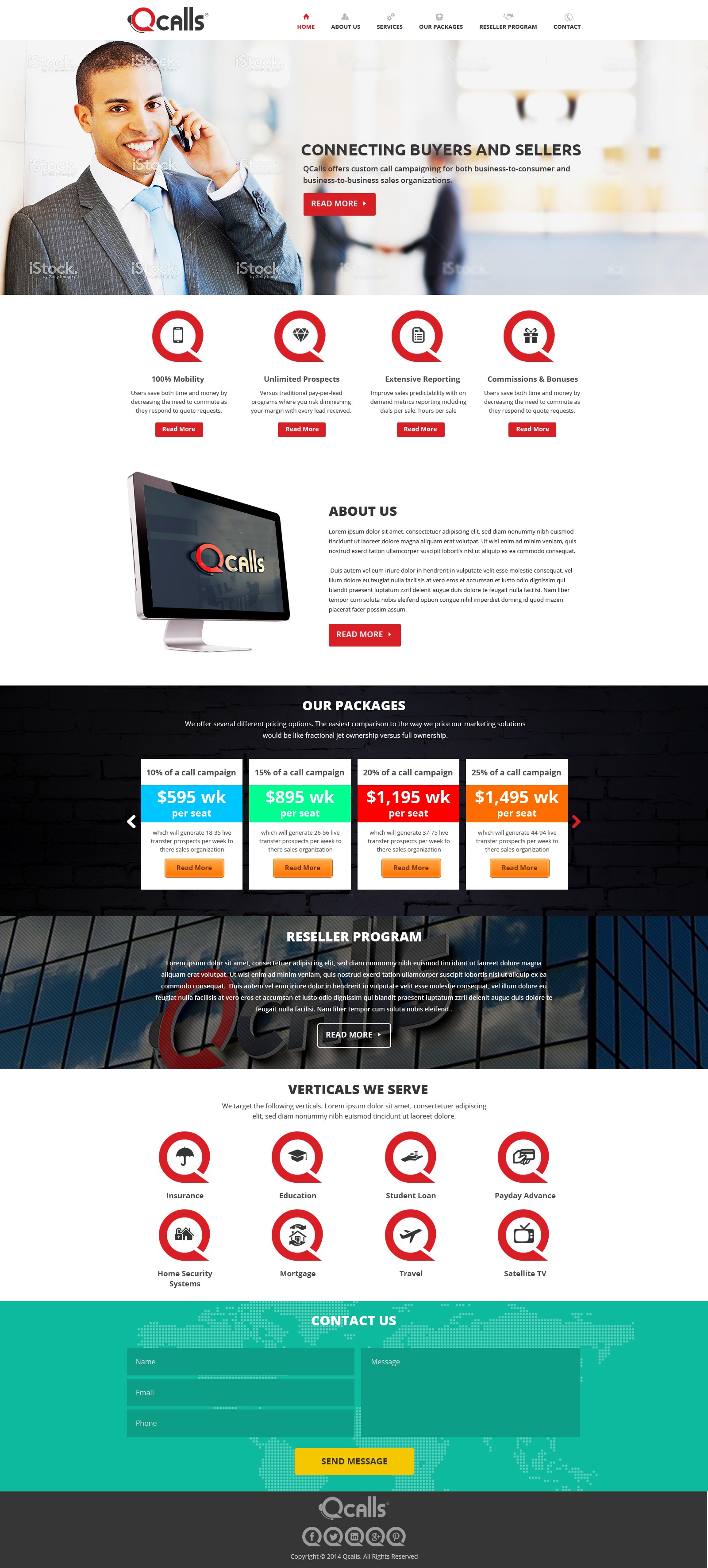 Q.calls Web Design By Prokontol 47947 - Designhill