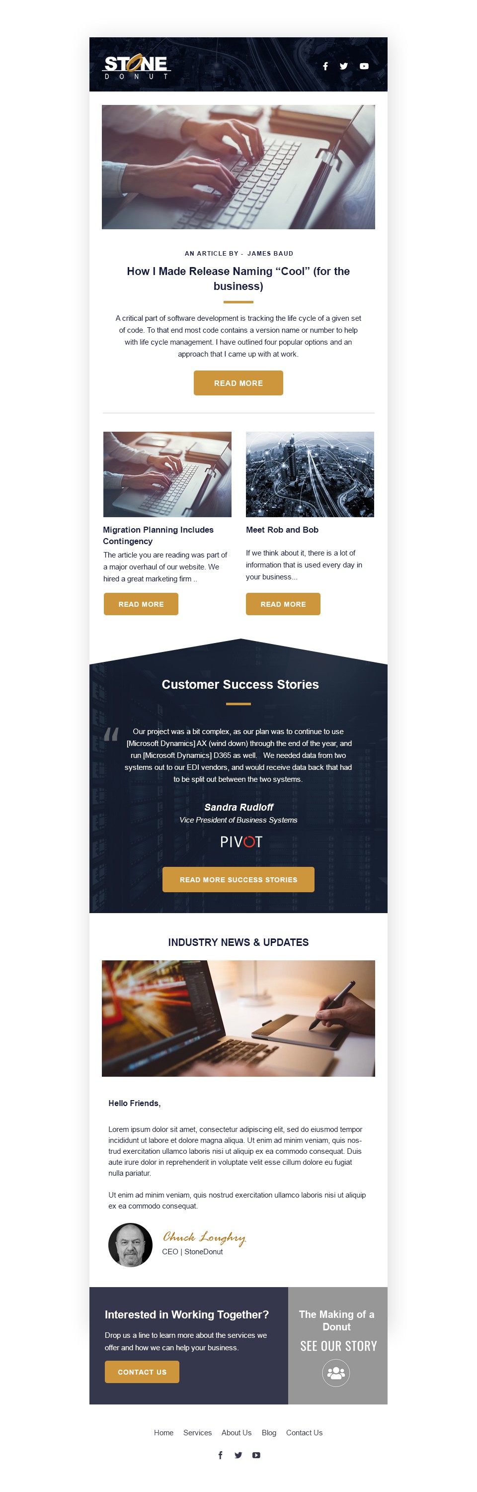 Blog Recap / Newsletter Template For Tech Consulting Co By Kupluk.kw7 ...
