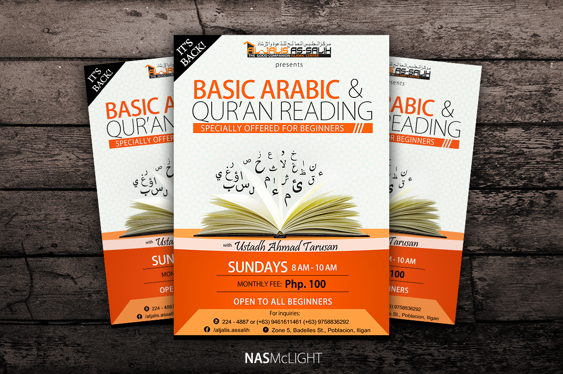 Basic Arabic Class Poster By Nasar Macagaan 37914 - Designhill