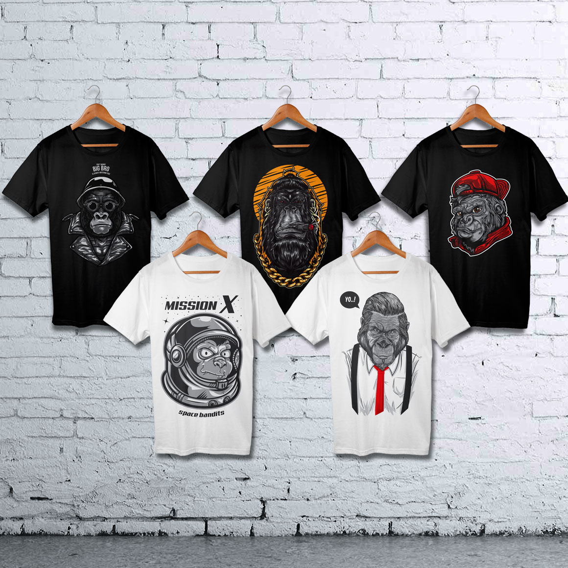 Ape Set Tshirt Designs By R4dscreatives 18729 - Designhill