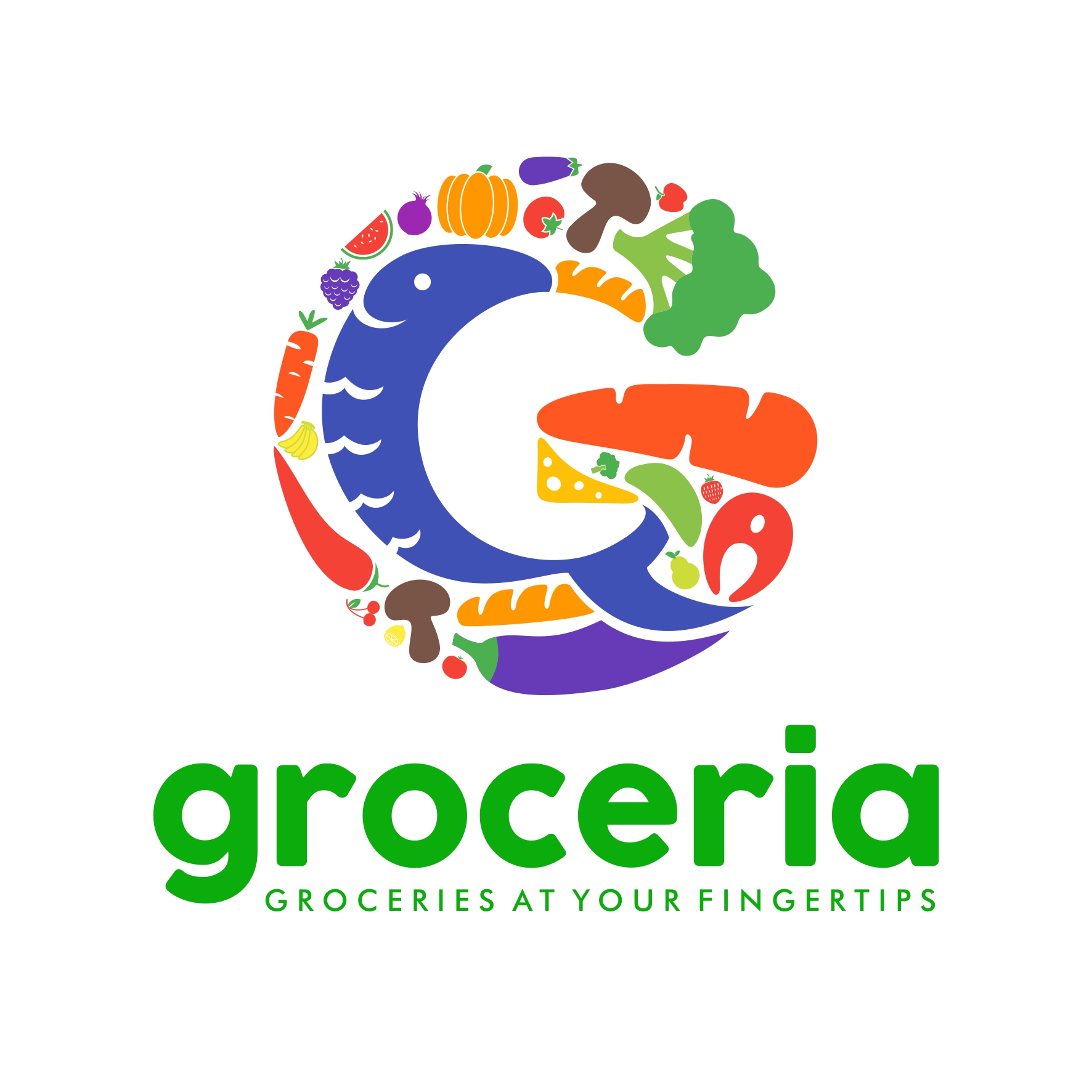 Groceria Logo By Uwais Design 395957 - Designhill