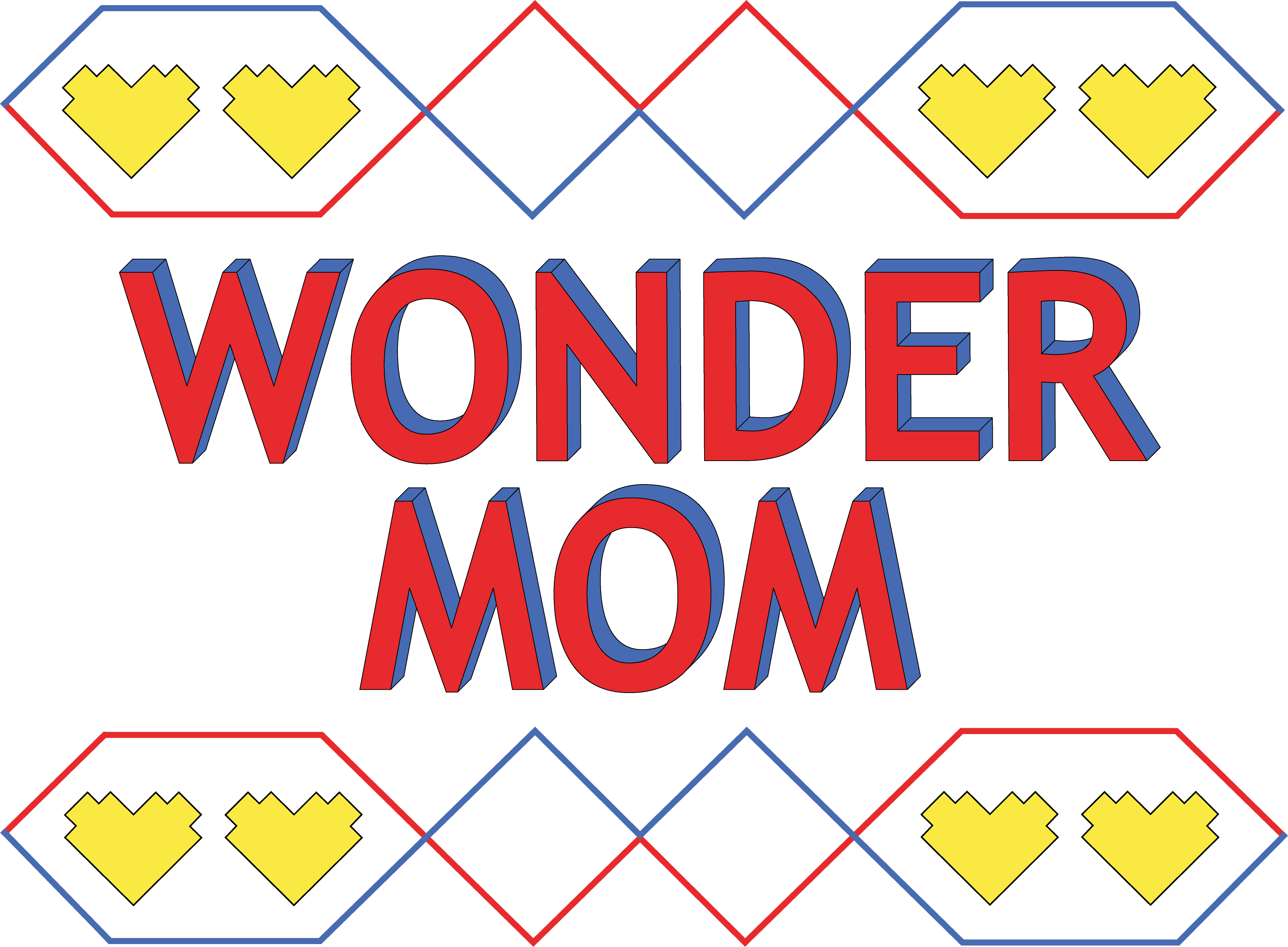 Wonder Mom - Vector Art BY Valeria Herrero 233738 - Designhill