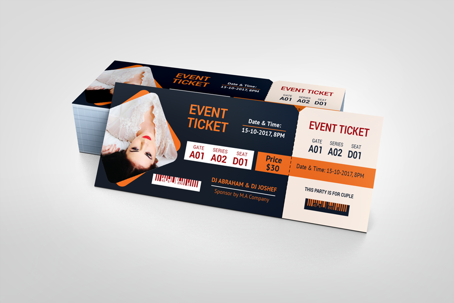 Event Ticket By Monirbmark 43832 - Designhill
