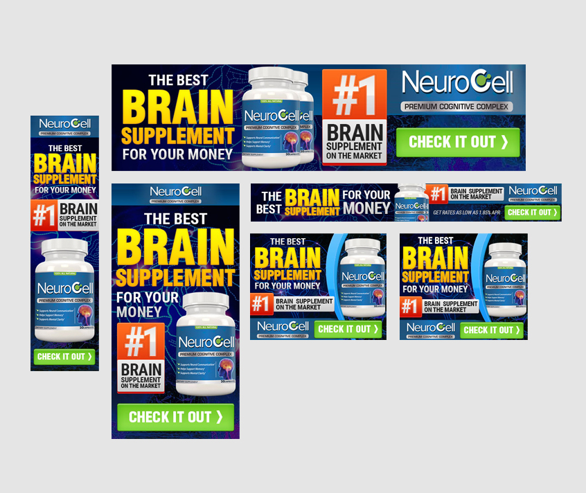 Brain Supplement Banner Ad Design By Nico Ballesteros 33516 - Designhill