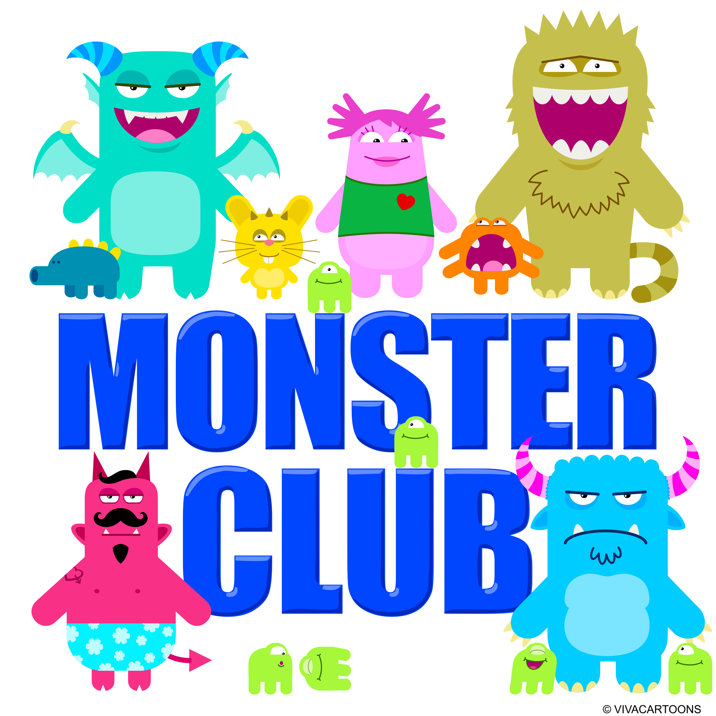 VivaCartoons. Monster Club By Pabloestrada 395815 - Designhill