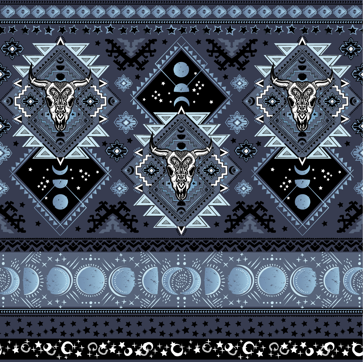 Tribal Skull Pattern By Mila Horvath 145460 - Designhill