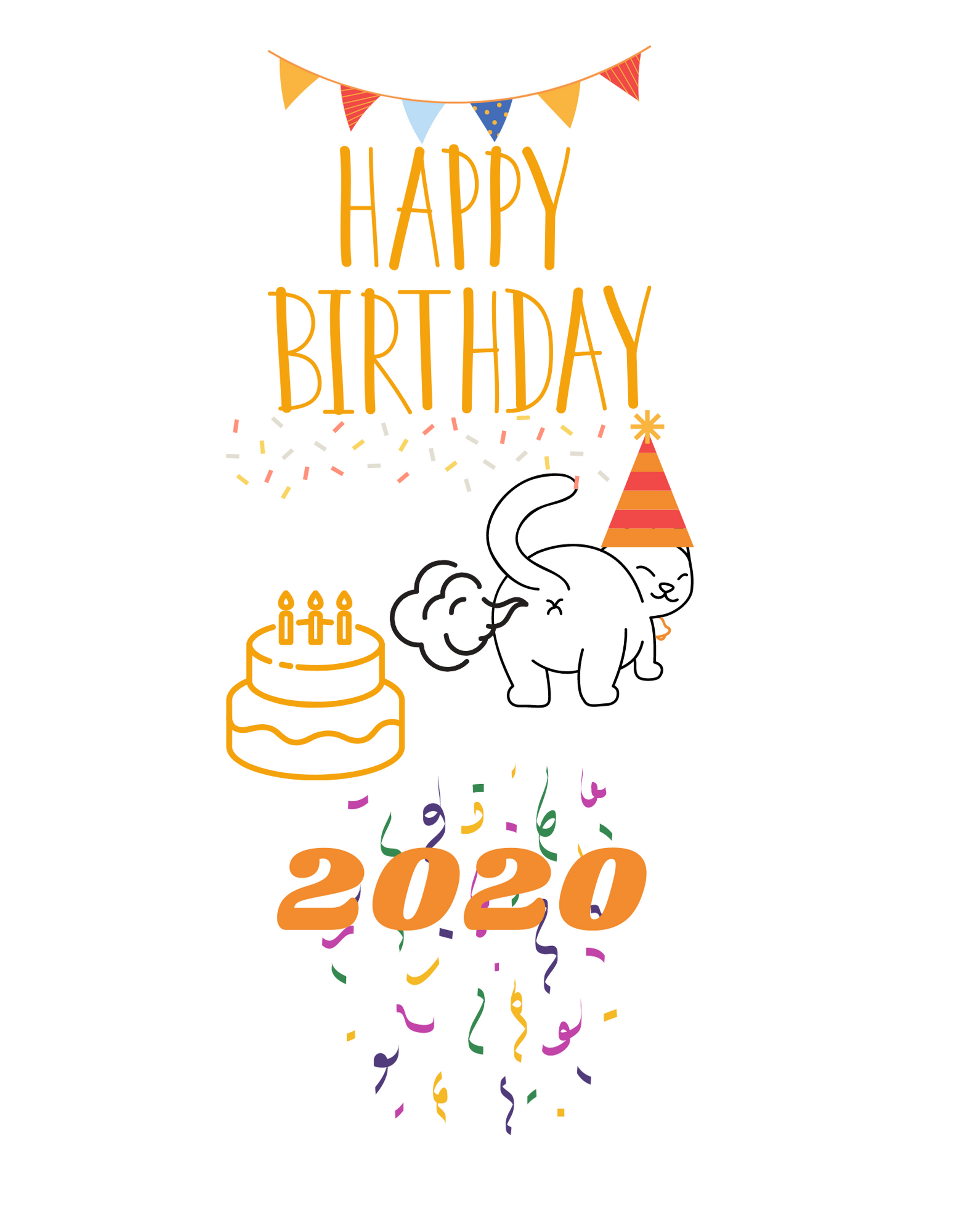 Lockdown Birthday 2020 Funny- Cat Fart By Mayank Singh 294869 - Designhill